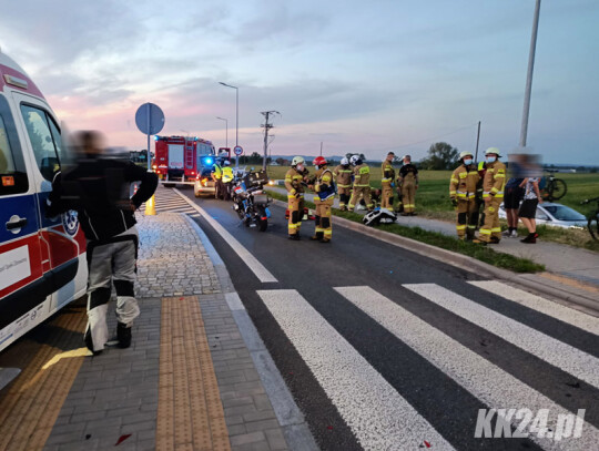 Poważny wypadek na drodze krajowej w Komornie. Ranna kobieta ... Poważny wypadek na drodze krajowej w Komornie. Ranna kobieta ...